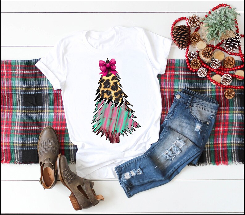 Distressed Wild Cheetah Christmas Tree Striped Holiday - Etsy