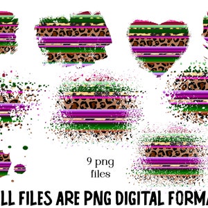 Serape Cheetah Bleach Patch Splat Background Bundle Sublimation Design ...