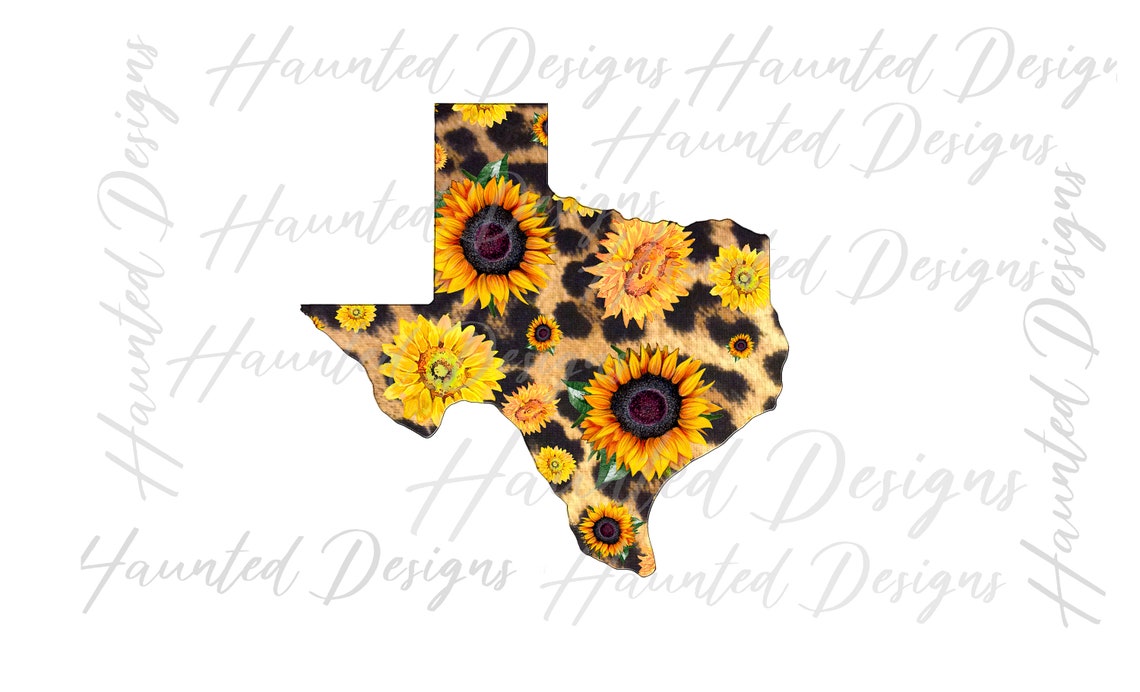 Texas State Bundle Leopard Sunflower Instant Digital Download ...