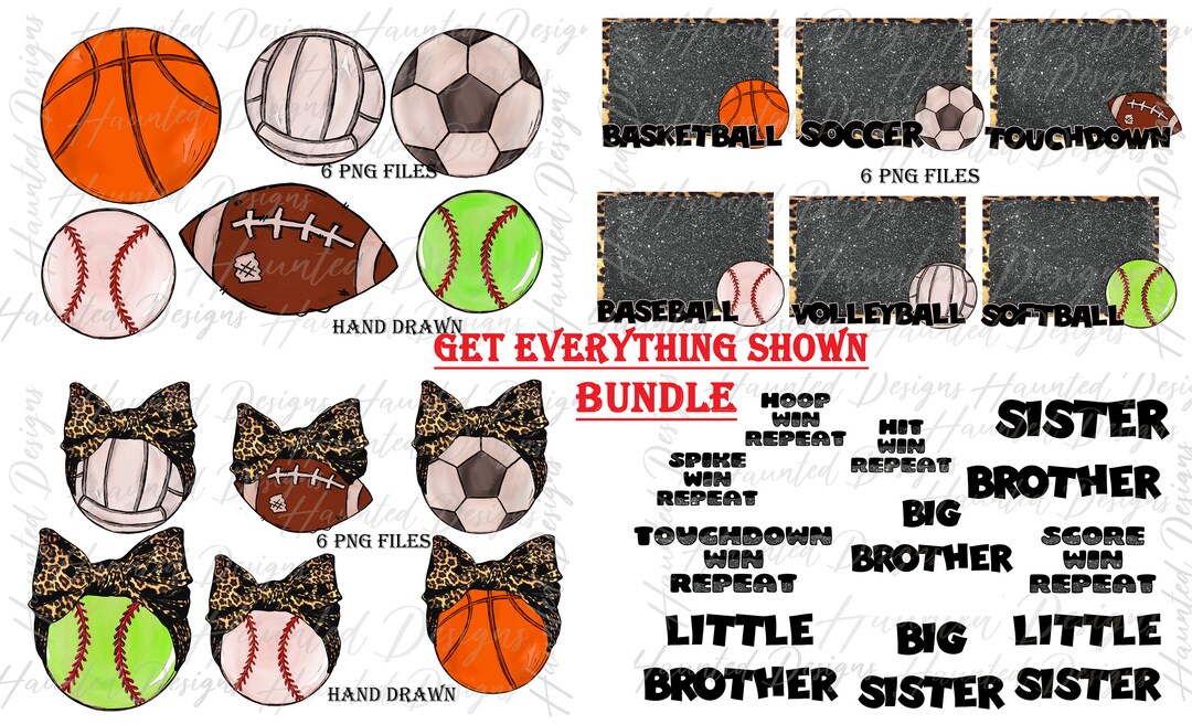 Huge Sports Sublimation Design Bundle Instant Digital Download PNG ...