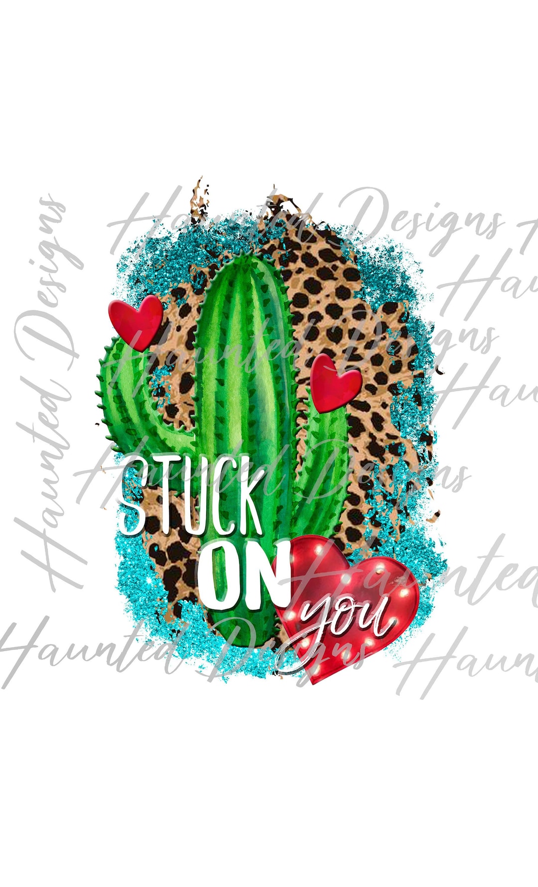 Cactus I'm Stuck on You Leopard Valentine Design PNG, Craft, Clip Art ...