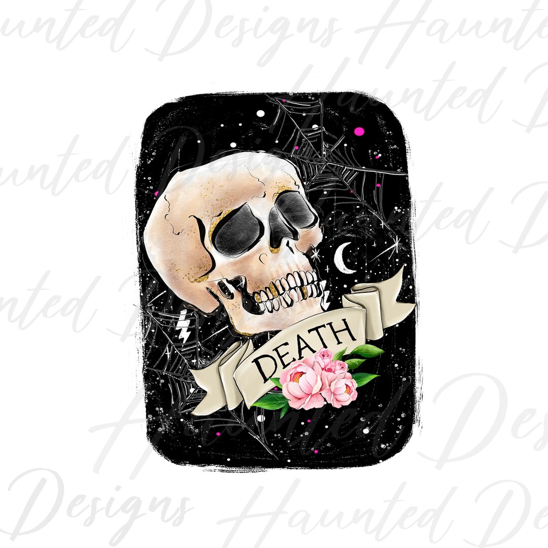 Halloween Creepy Death Skull Design PNG Clipart Craft, Digital Download ...
