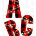 Buffalo Plaid Alphabet With Christmas Lights PNG, Craft, Clip Art ...