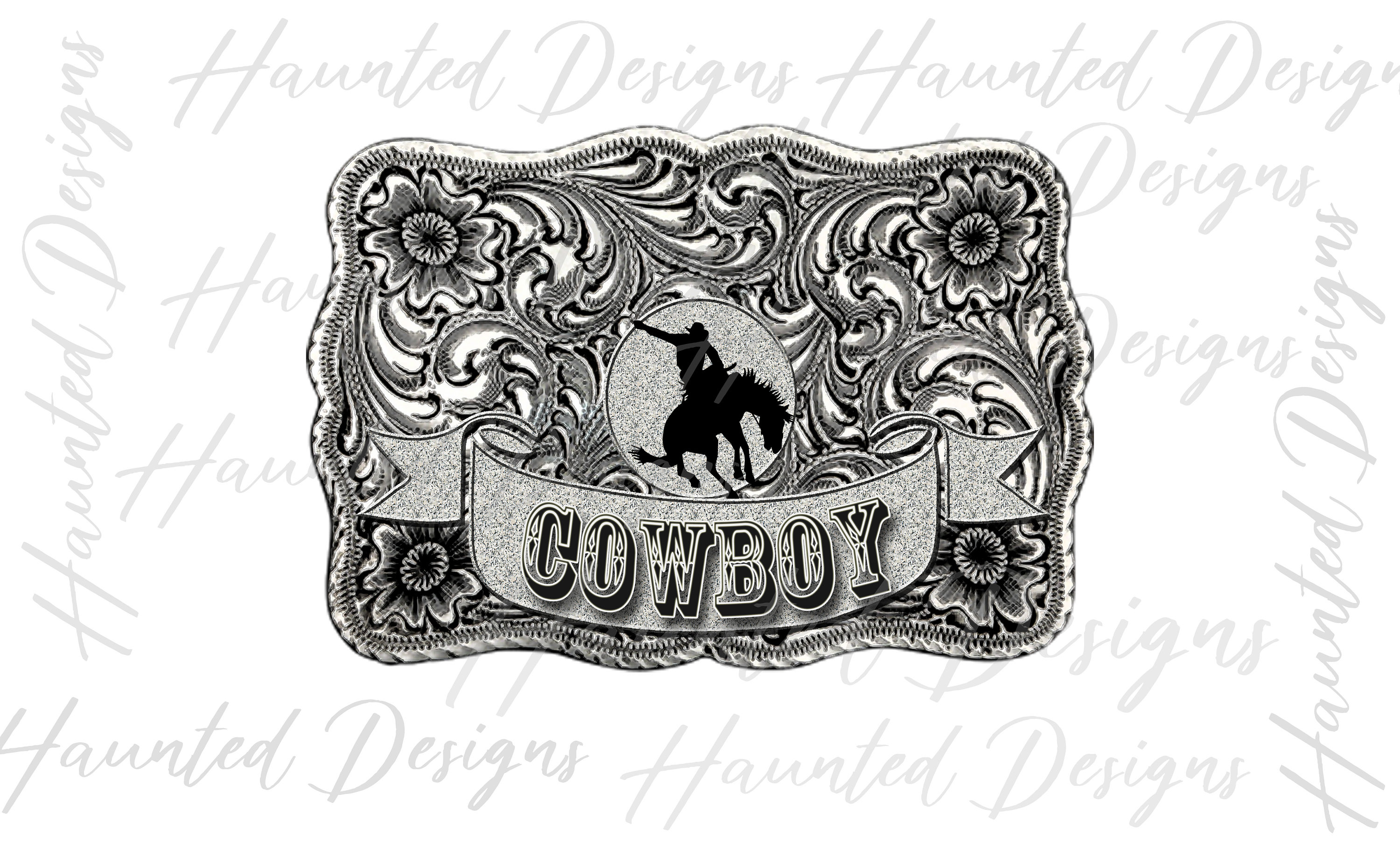 Rodeo Cowboy Buckle Distressed sublimation design PNG | Etsy