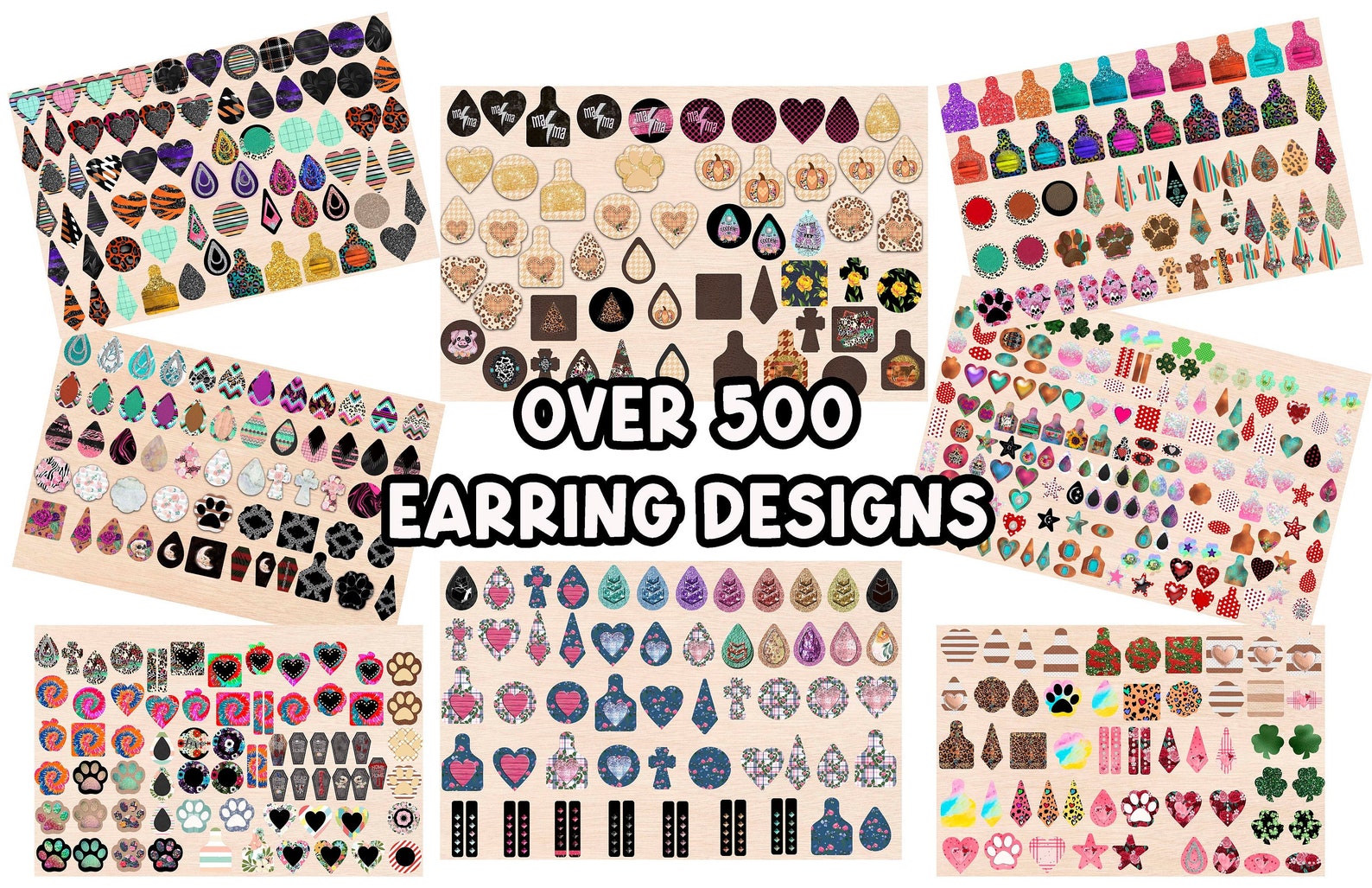 Earring Design Bundle 500 Files Instant Download Design - Etsy