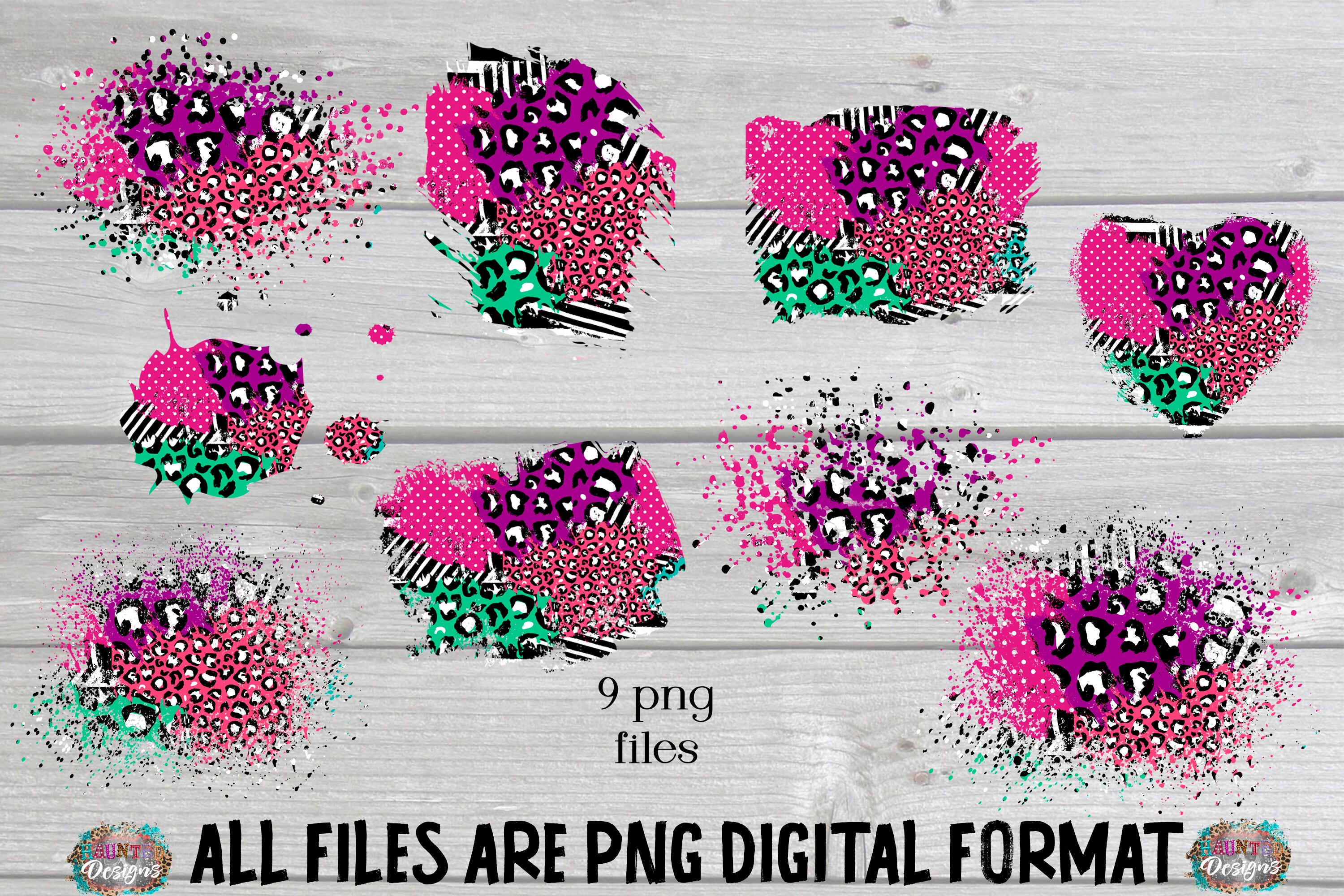 Cheetah Bleach Patch Splat Background Bundle Sublimation - Etsy