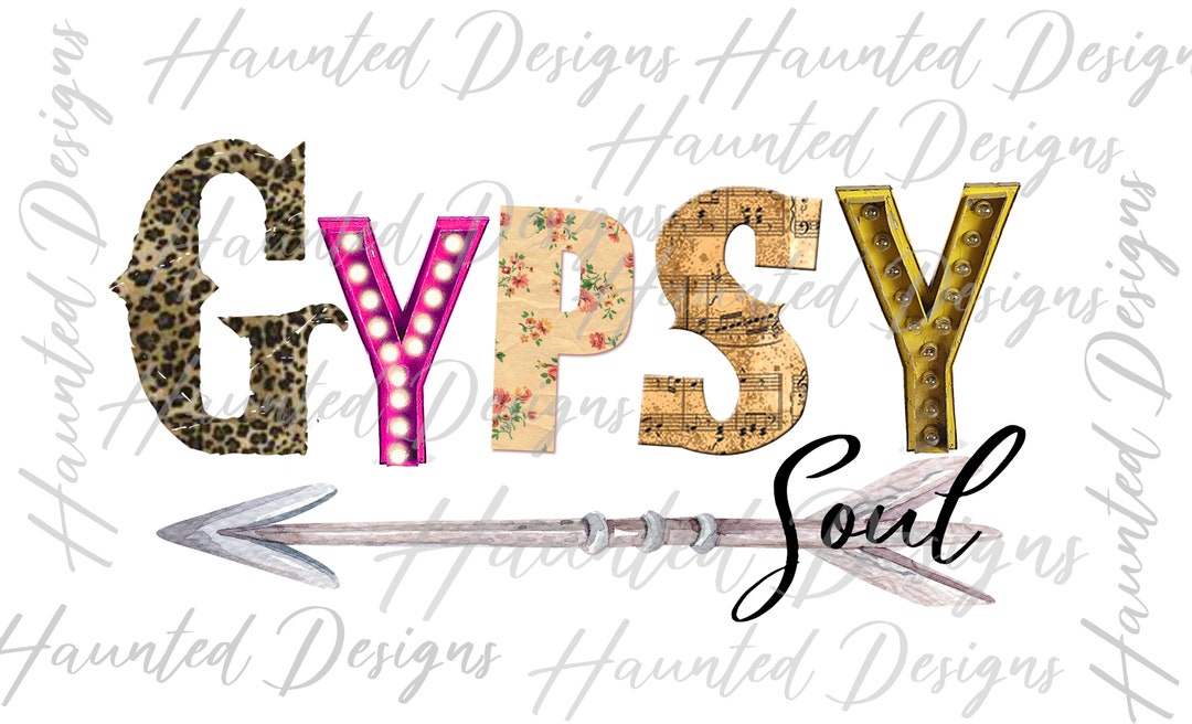 Gypsy Soul PNG, Craft, Clip Art, Digital Download DTF - Etsy