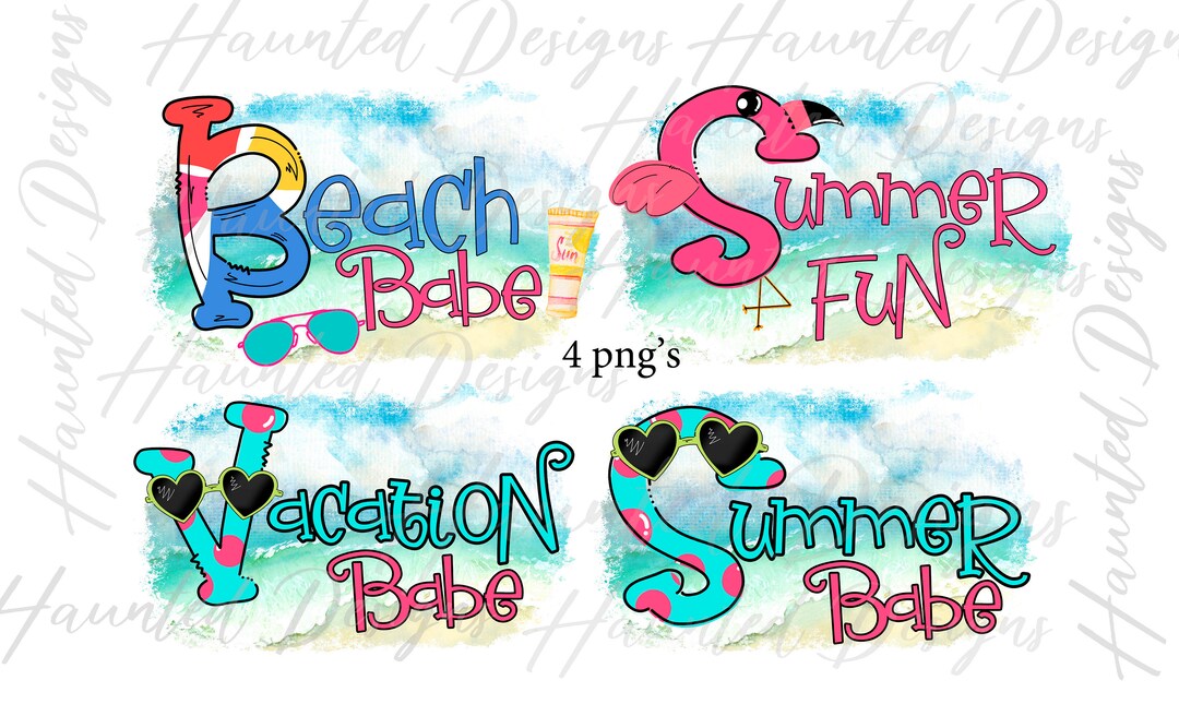 Summer Vacation Beach Bundle Design Flamingo PNG, Craft, Clip Art ...