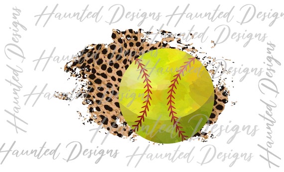 Leopard Softball Design Instant Digital Download Sublimation | Etsy