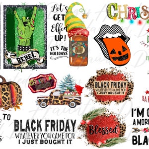 Fall Christmas 200 Designs and Elements Holiday Design Bundle ...