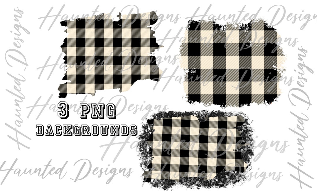 Black White Plaid Checker Frame Set Background Bundle Sublimation ...