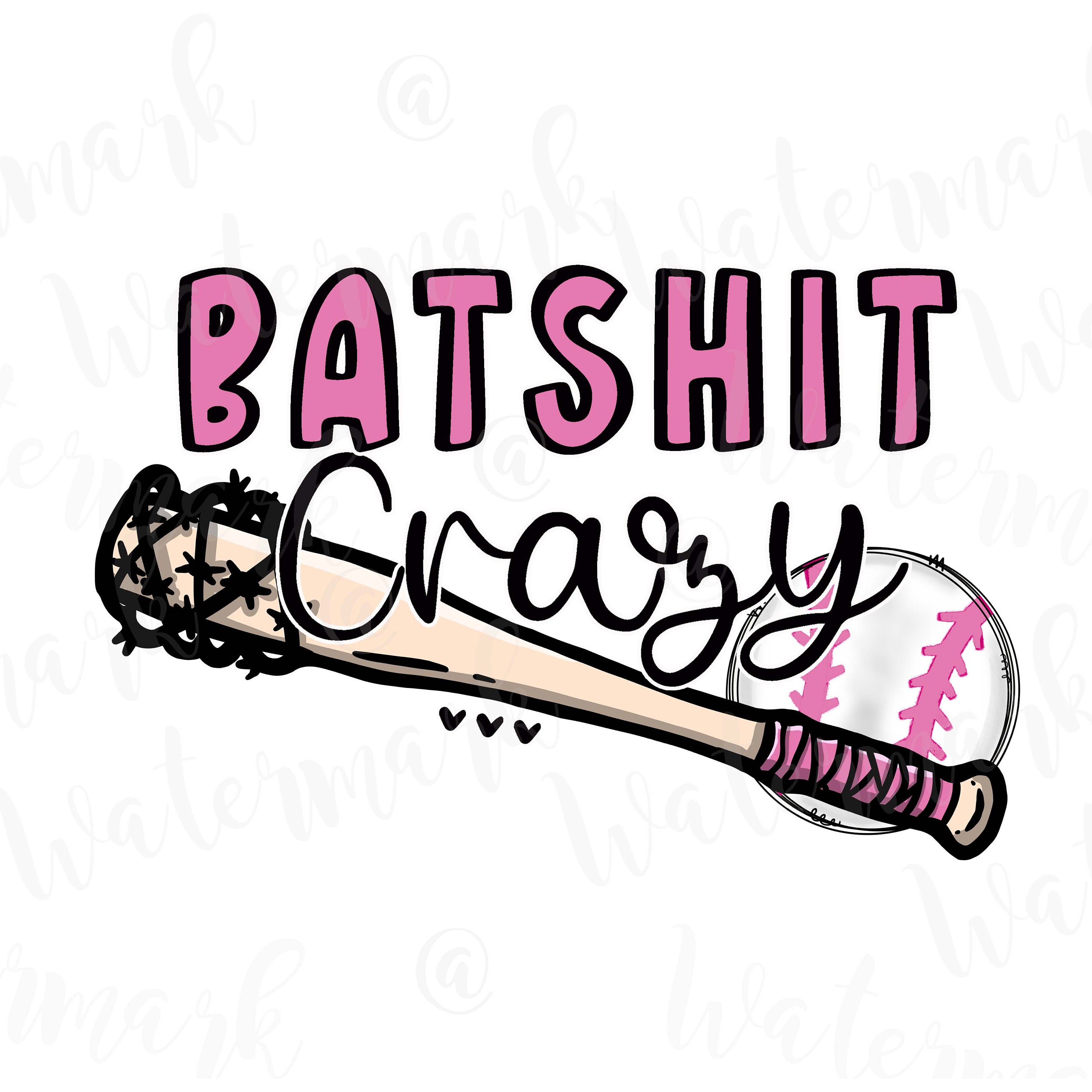 Bat Shit Crazy Baseball Design Sublimation Design PNG Clipart - Etsy