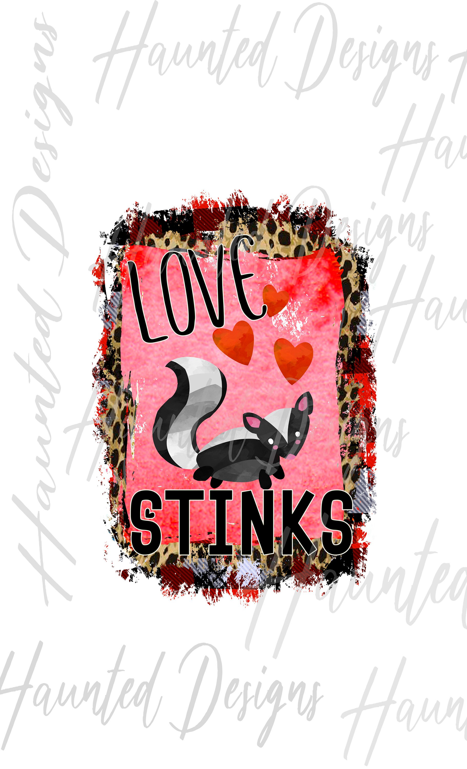 Valentine Love Stinks Skunk Watercolor Sublimation Design PNG | Etsy