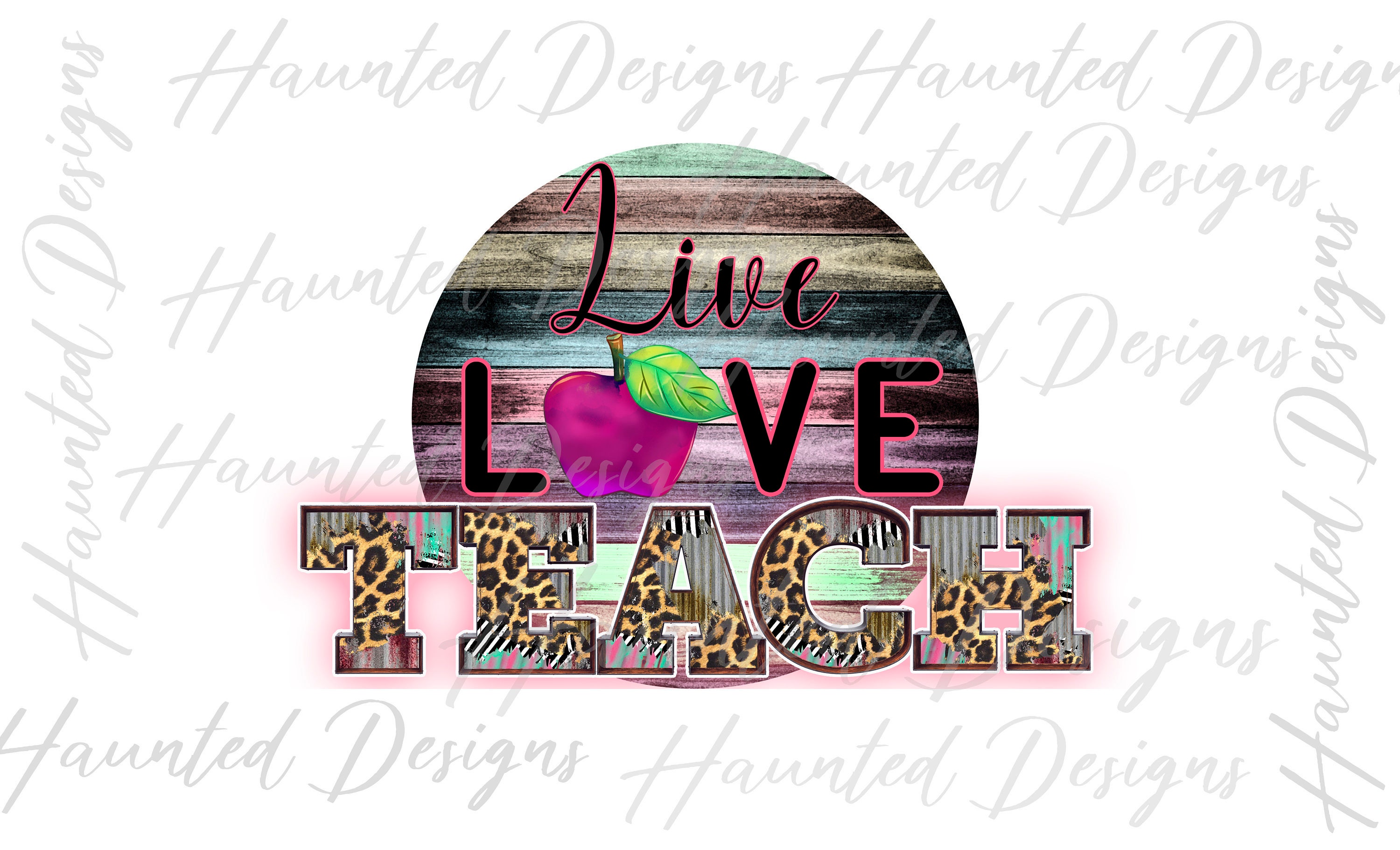 Teacher Apple Heart Design Sublimation Instant Digital | Etsy