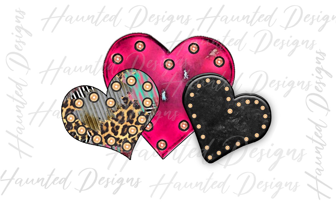 Valentine Heart Pink Leopard Sublimation Design PNG, Craft, Clip Art ...