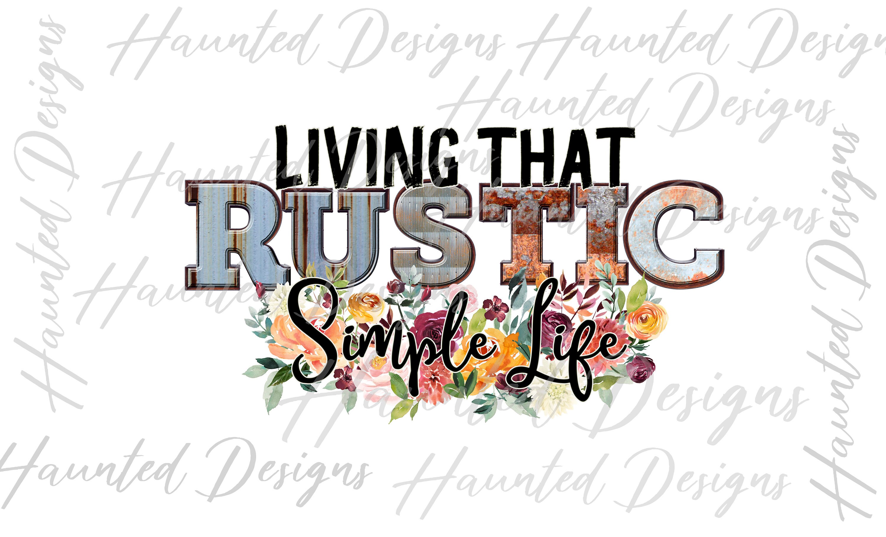 Rustic Simple Life Floral Rusty Metal Marquee PNG, Craft, Clip Art ...