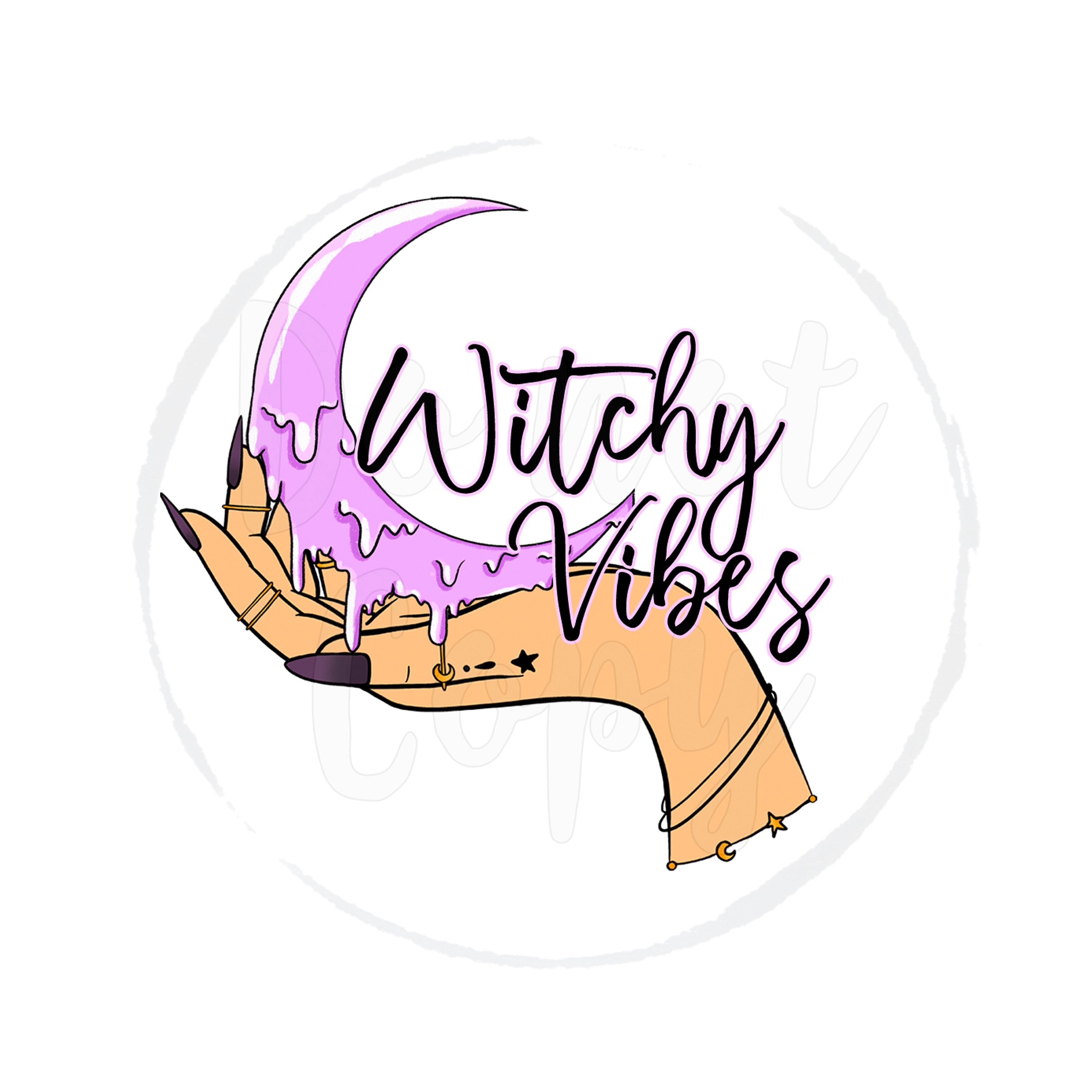 Witchy Vibes Witchcraft Tarot Sublimation Design PNG Clipart Craft ...