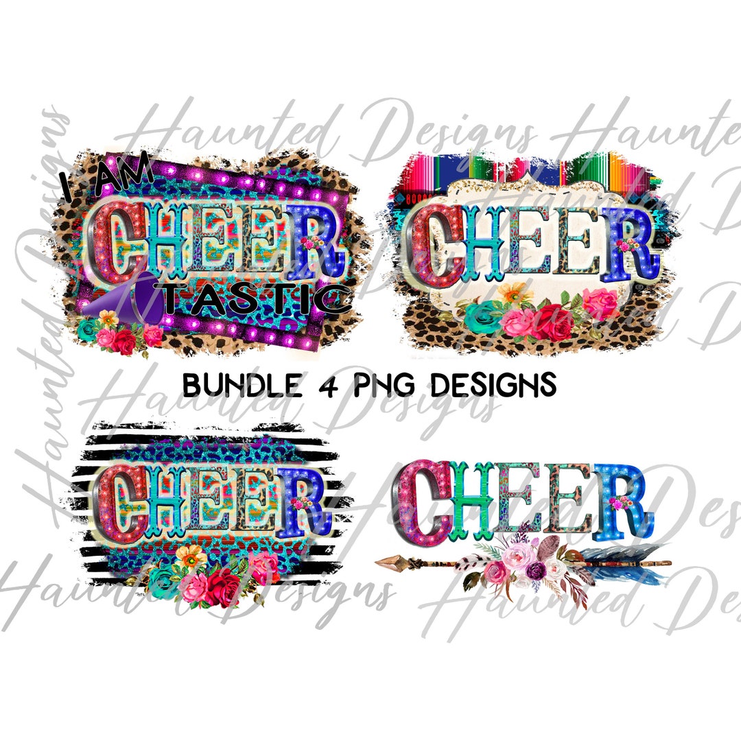 Cheerleader CHEER Design BUNDLE Sublimation Serape Leopard Instant ...