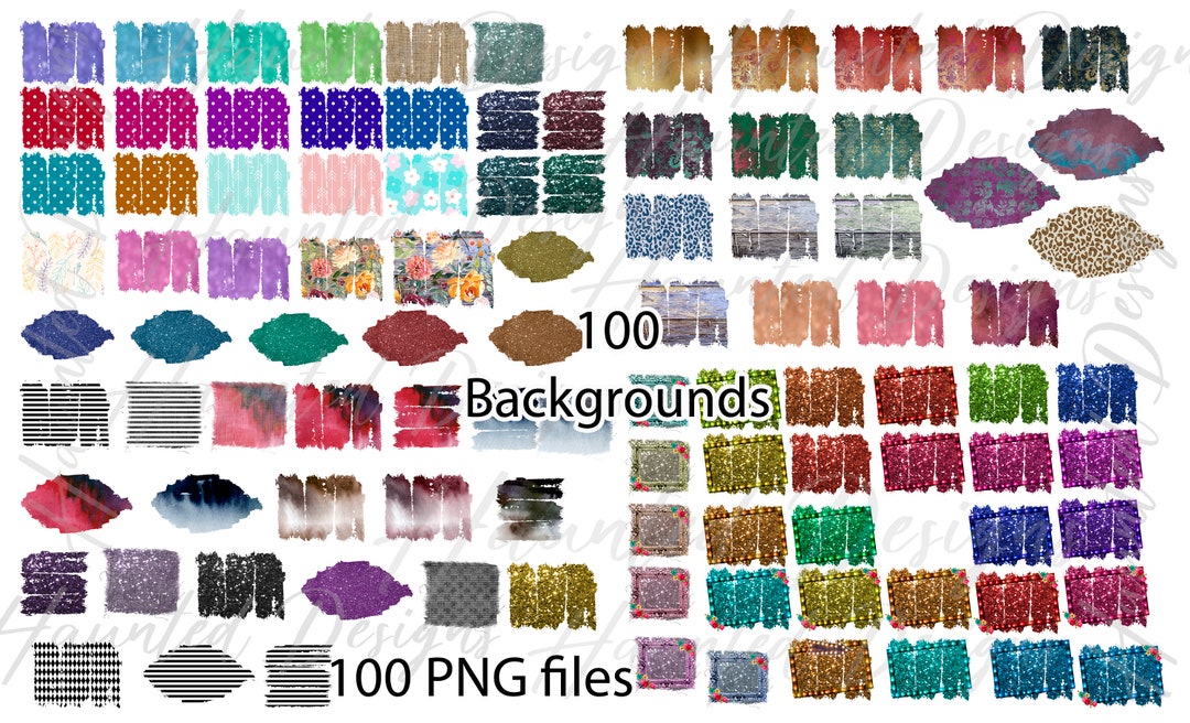 Huge Clip Art Background Design Bundle 100 PNG Bundle, Instant Digital ...