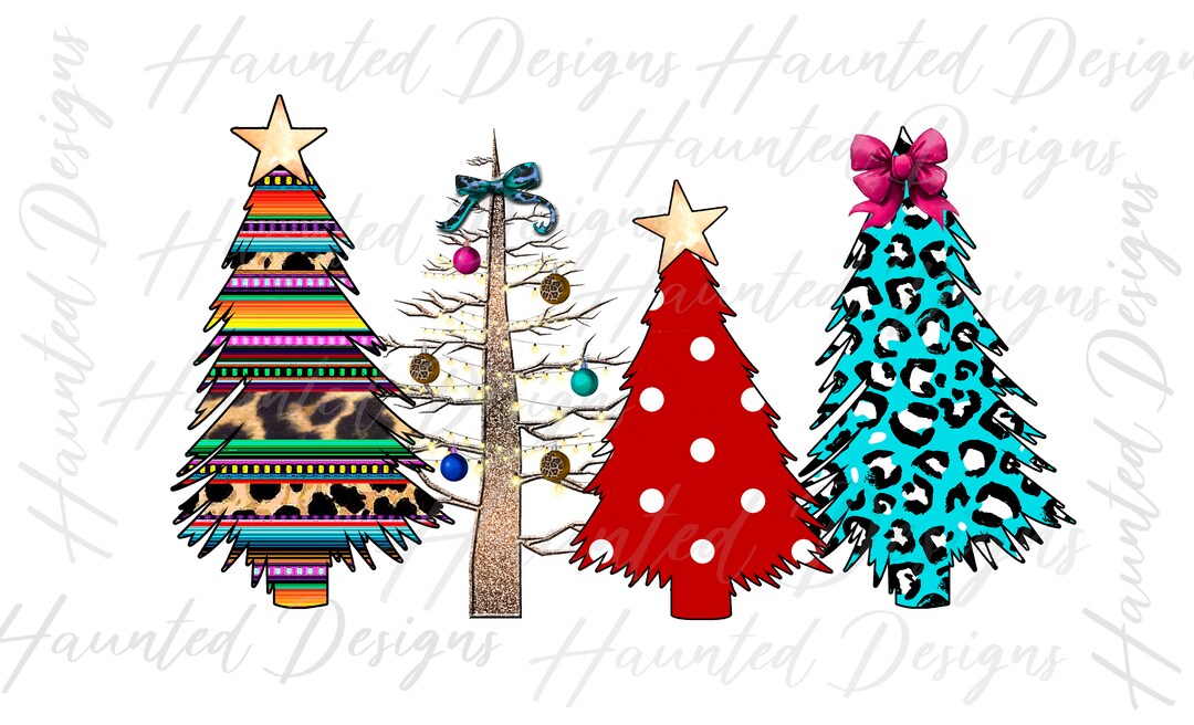 Wild Polka Dot Christmas Tree Striped Holiday Sublimation Design PNG ...