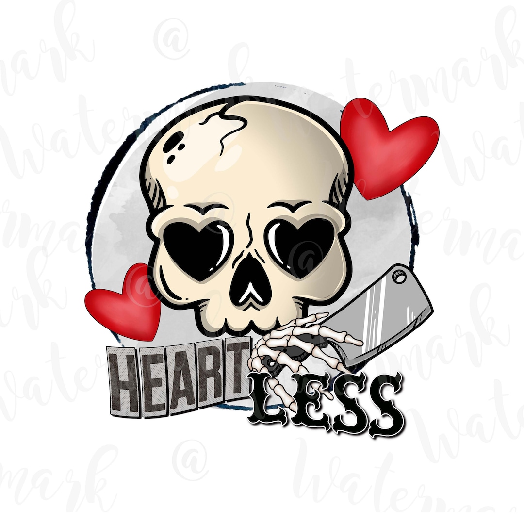 Heartless Skull Sublimation Design PNG, Craft, Clip Art, Digital ...