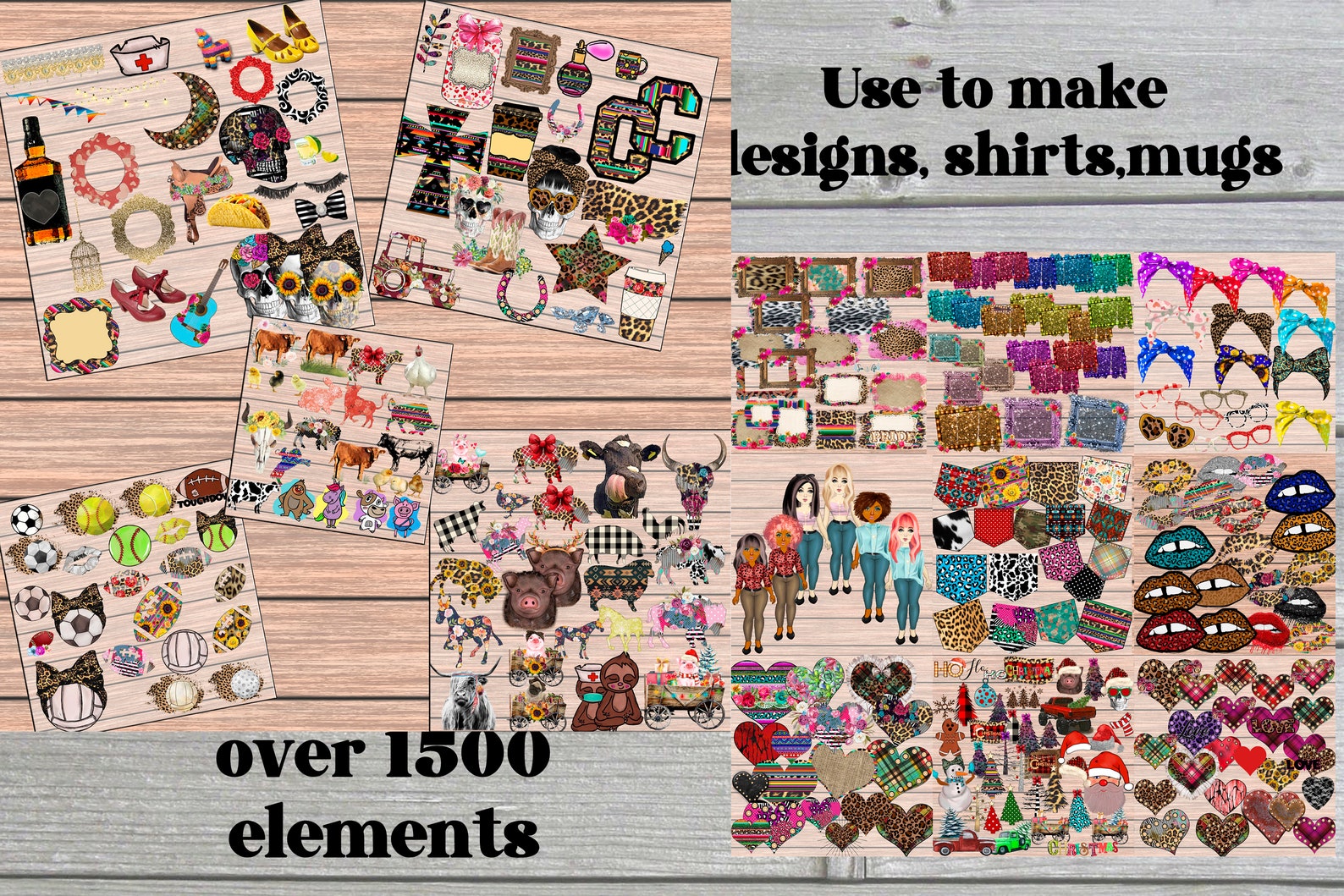 HUGE Sublimation Design Element Bundle PNG, Instant Digital Download - Etsy