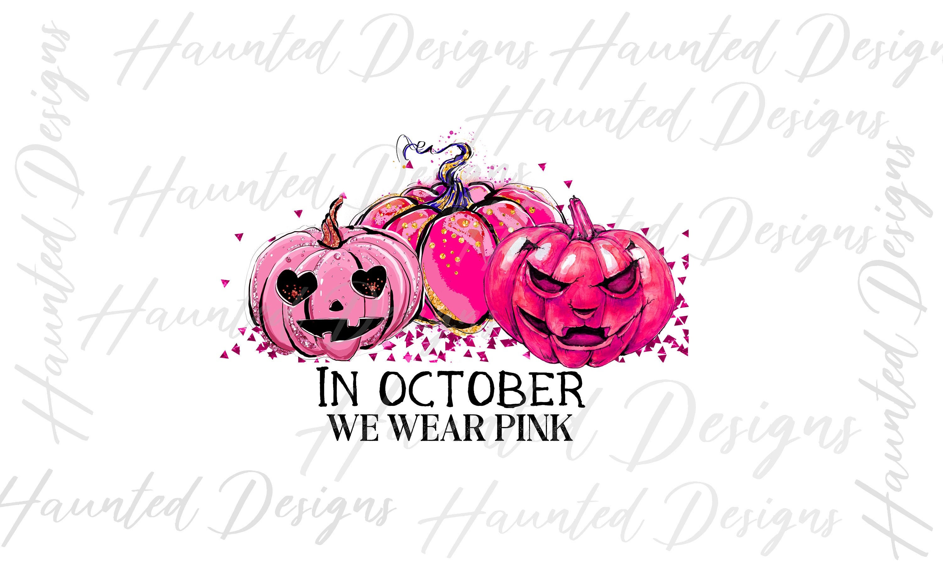 Fall Pink Pumpkin Breast Cancer Awareness Sublimation Design - Etsy