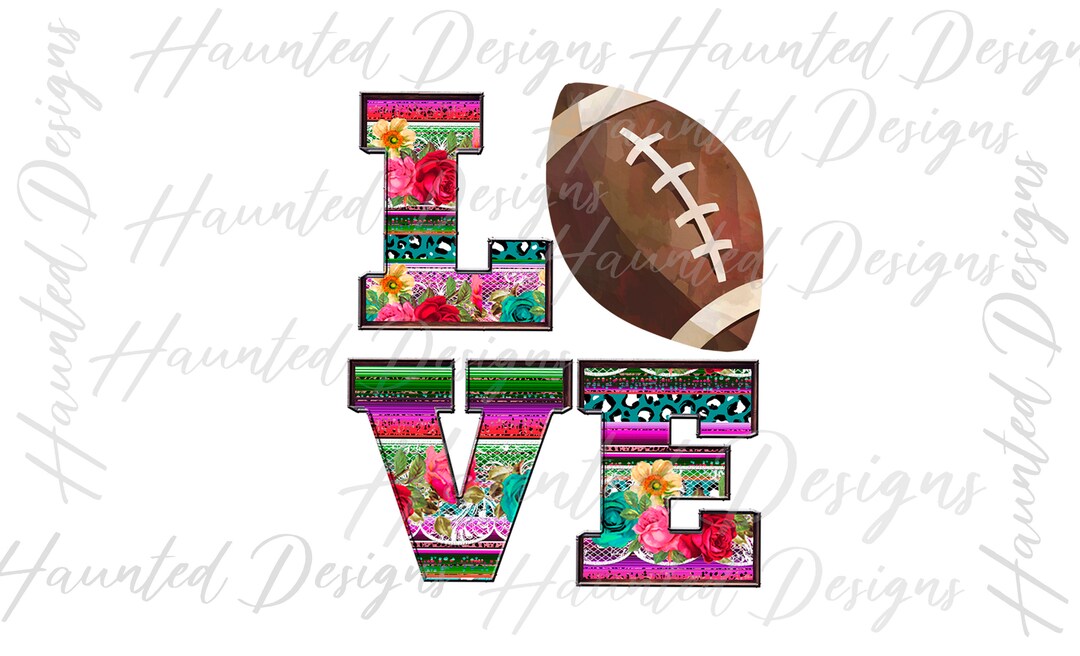 Football Pride Love Marquee Clipart Design Instant Digital Download ...