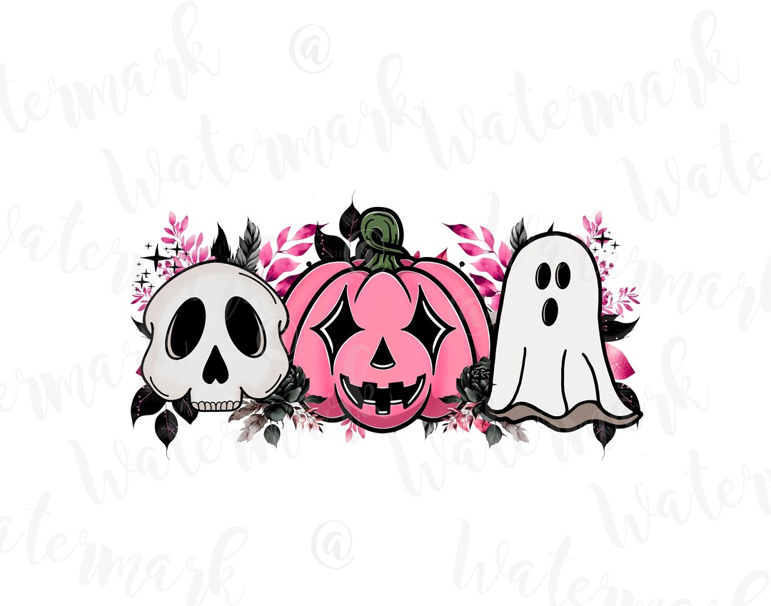 Ghost Skull Horror Halloween Sublimation Design PNG Clipart Craft ...