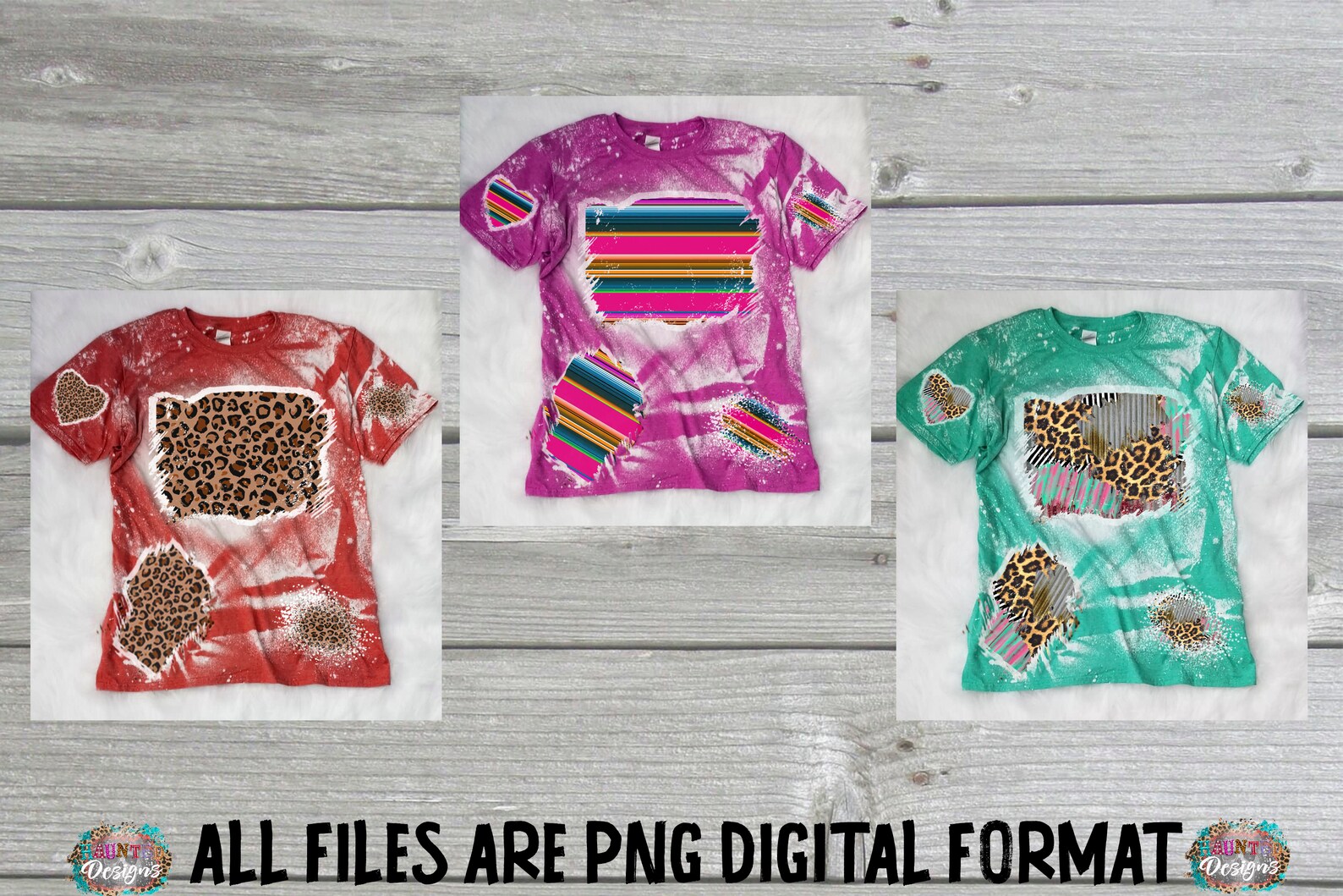 Bleach Patch Bundle Cheetah Serape Sublimation Design PNG | Etsy