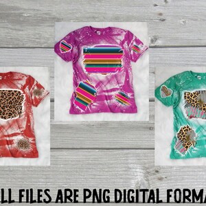 Bleach Patch Bundle Cheetah Serape Sublimation Design PNG Clipart Craft ...