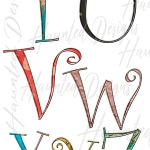 Boho Style Tribal Alphabet Letter A-Z PNG, Sublimation Design, Craft ...