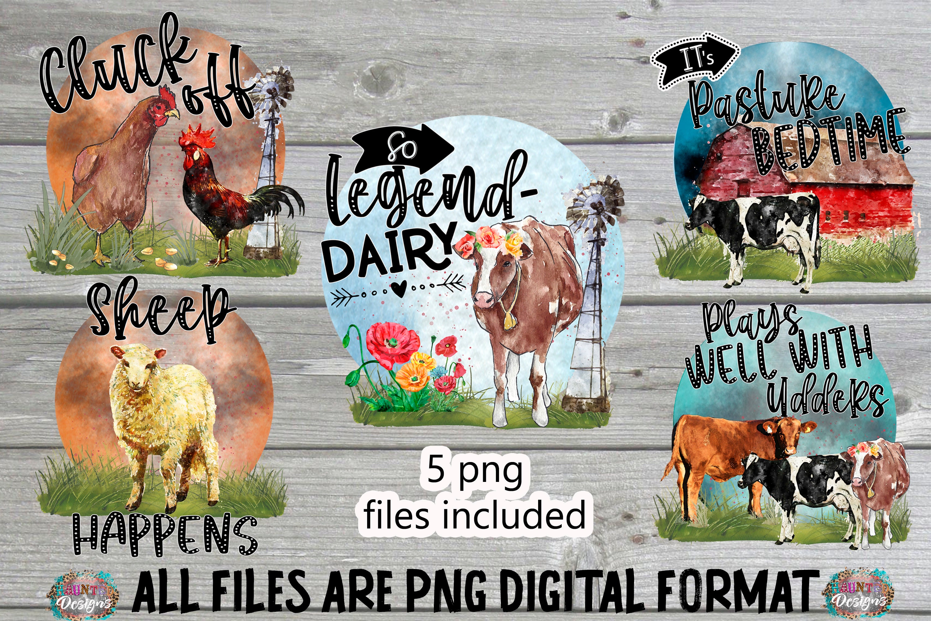 Funny Farm Puns Sublimation Bundle PNG Graphic Clip Art | Etsy