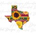 Texas State Bundle Leopard Sunflower Instant Digital Download ...