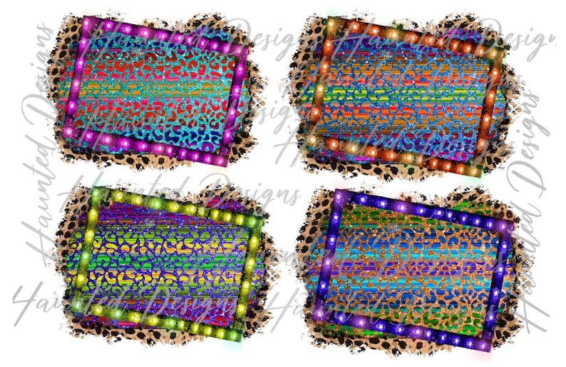 Background Marquee Cheetah Leopard Frame Bundle Enhancements | Etsy