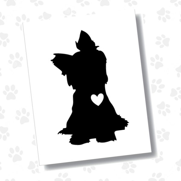 Yorkie Decal for Car - Etsy