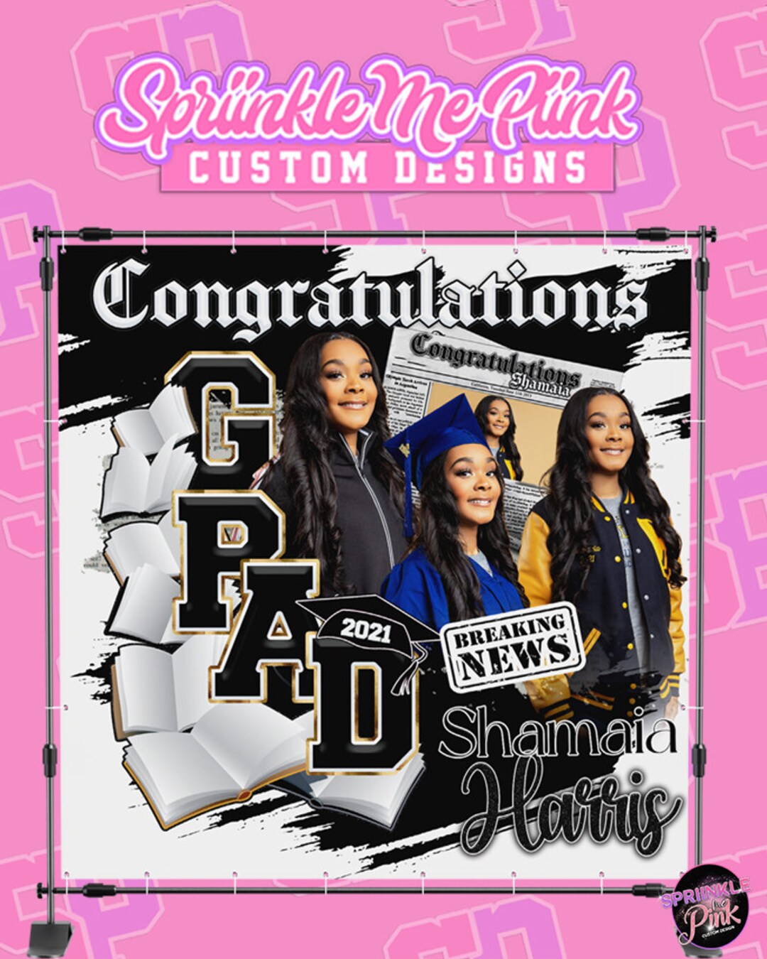Graduation Backdrop| Senior Backdrop| Class of 2024| Backdrop| 2024 ...