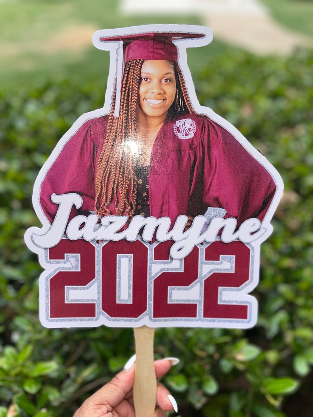 Custom Hand-held Graduation Fans Graduation Fans Gradfans Head on a ...
