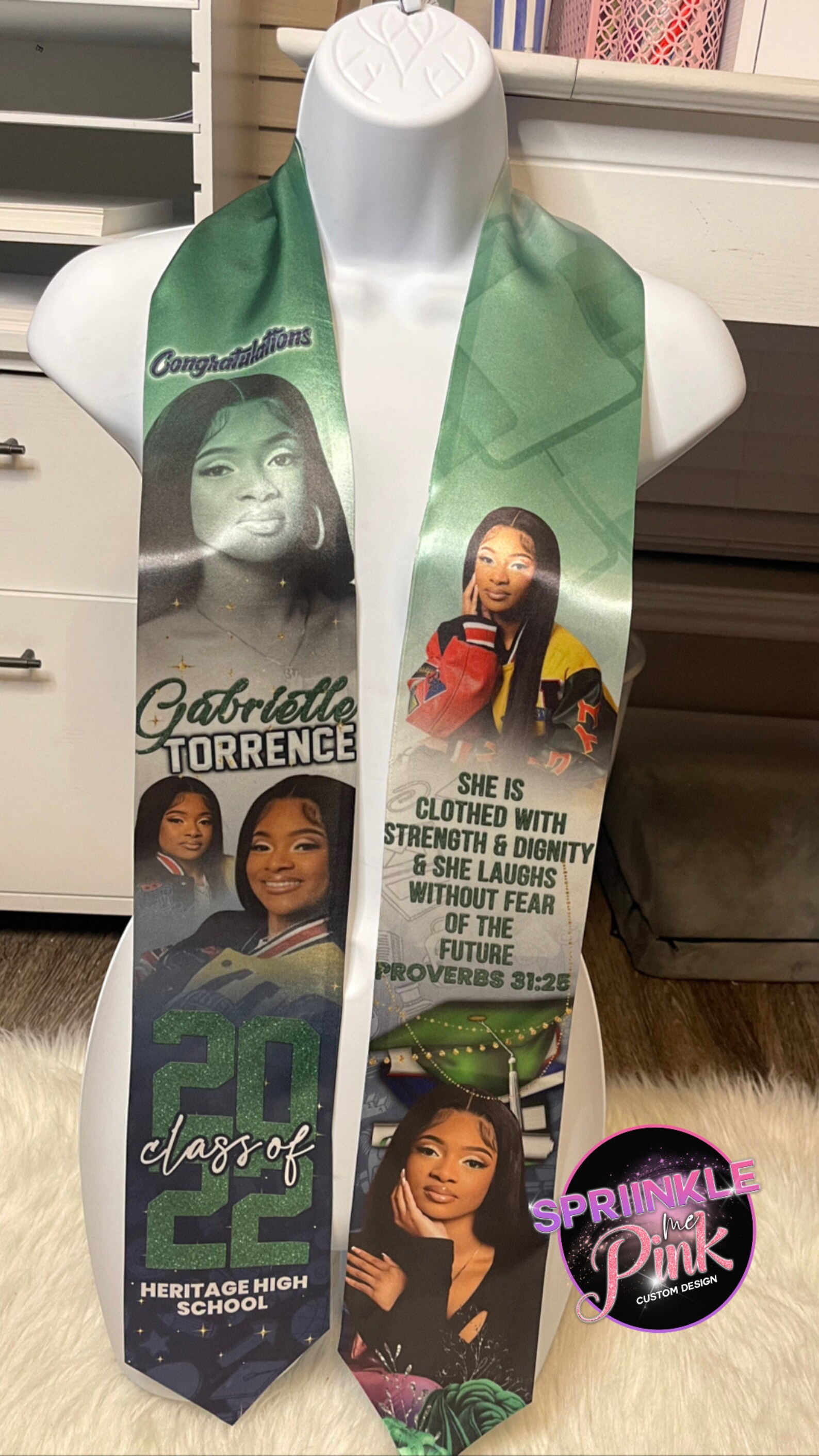 Graduation Stole| Custom Graduation Stole| Graduation Sash| Photo Sash ...