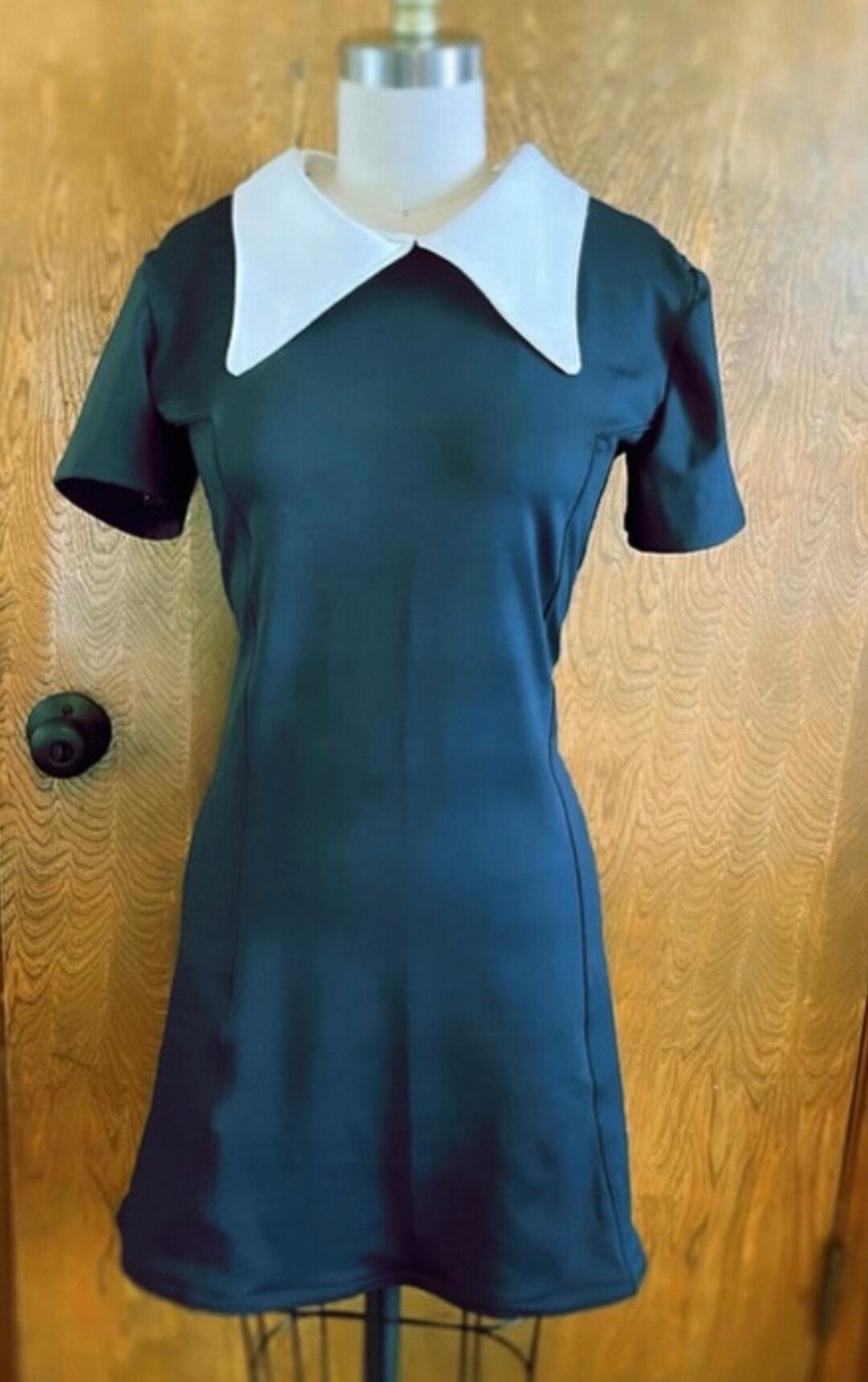Mod Style Mini Dress, Sharon Tate Inspired or Even Wednesday Adams - Etsy