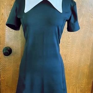 Mod Style Mini Dress, Sharon Tate Inspired or Even Wednesday Adams - Etsy