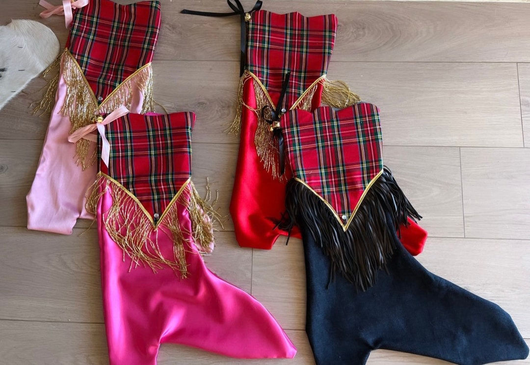 Cowboy Christmas Stocking Cowboy Boot Stocking - Customizable - Etsy