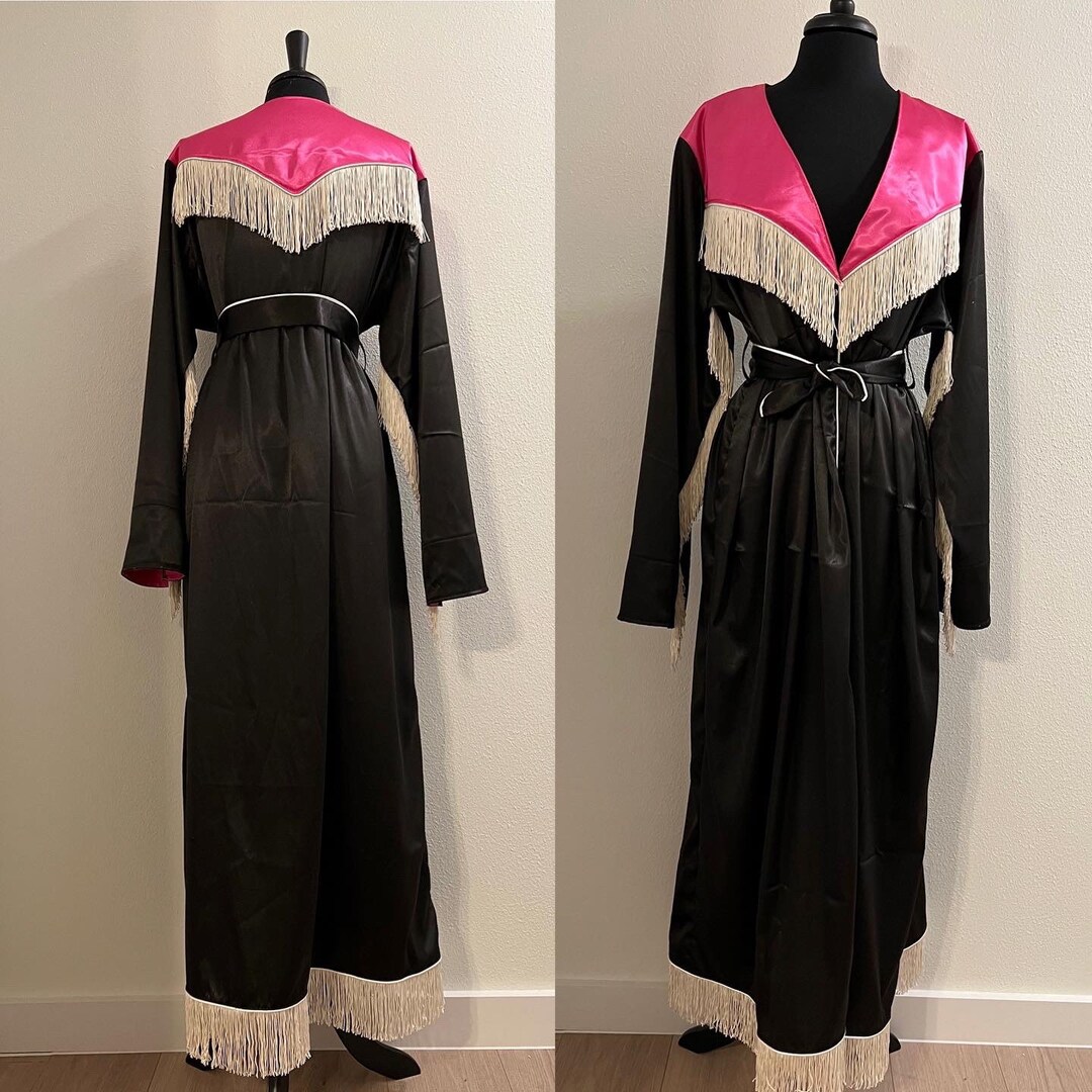 Western Pearl Snap Inspired Dressing Gown, Customizable in Color and ...