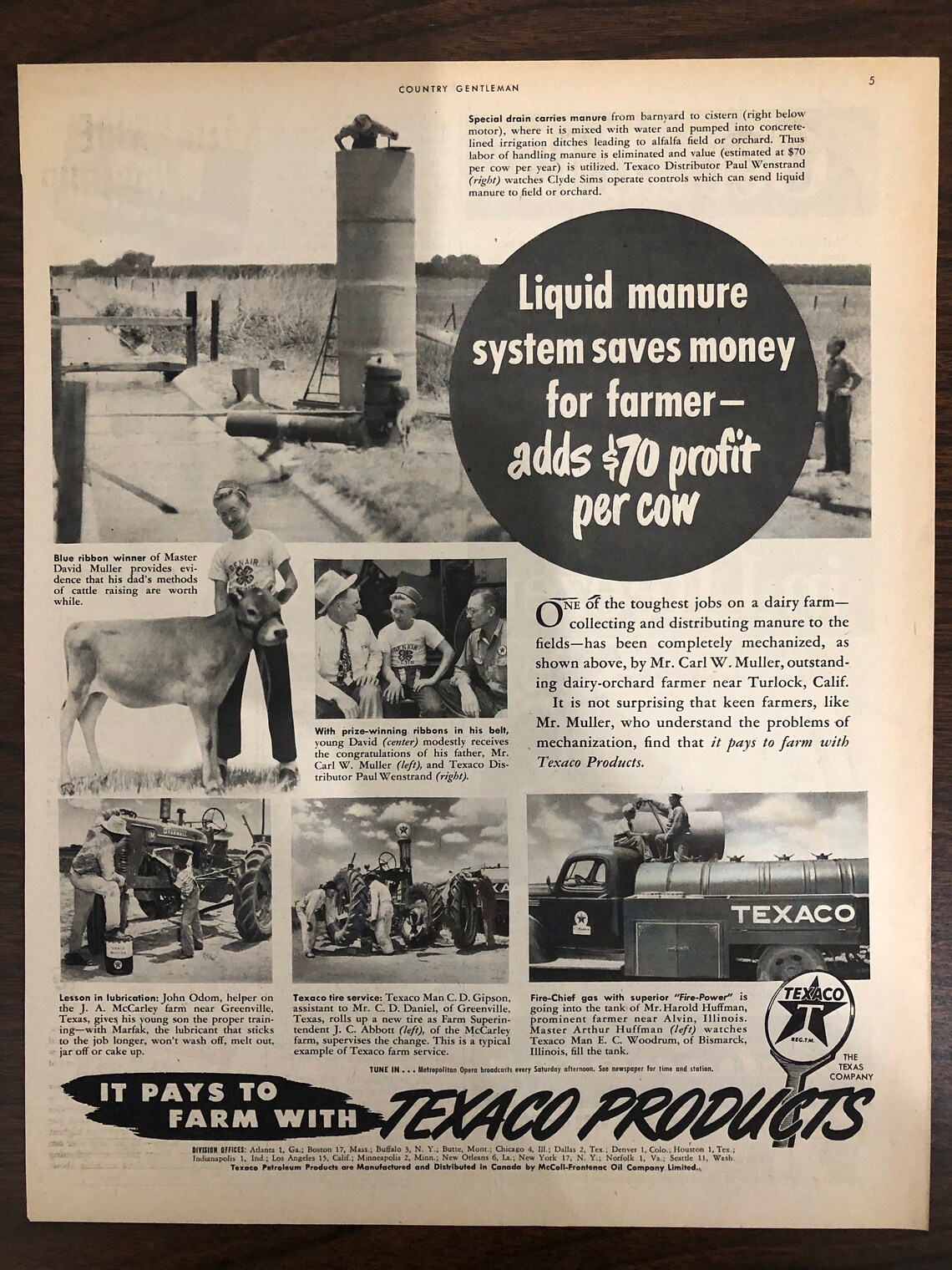 Texaco 1950s Original Magazine Print Ad Advertisemen 2 Ads - Etsy