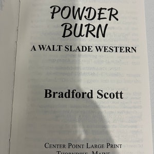 Antique Book Powder Burn A Walt Slade Western , by Bradford Scott 2018 ...