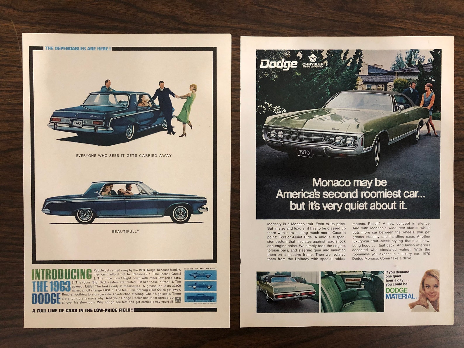 Dodge 1950s Original Magazine Print Ad Advertisemen 2 Ads in - Etsy