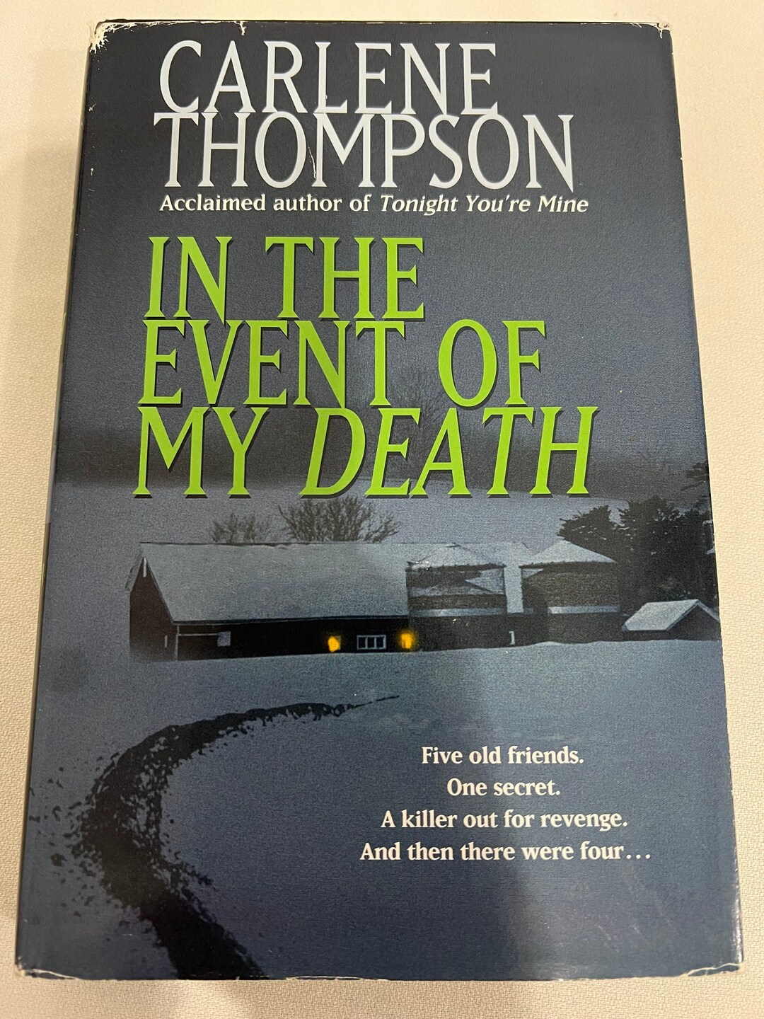 Antique Book in the Event of My Death , by Carlene Thompson 1999 198 - Etsy
