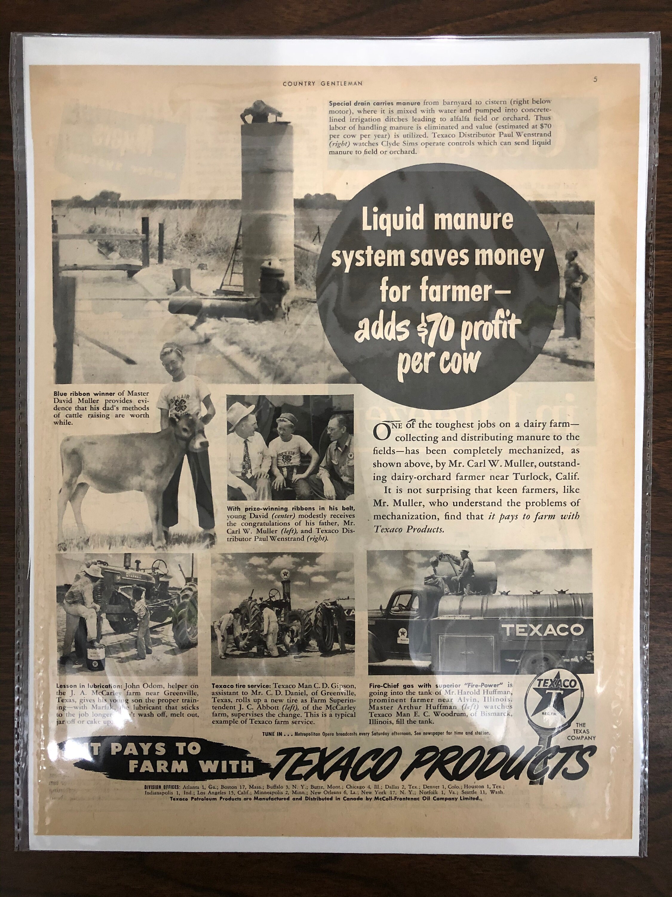 Texaco 1950s Original Magazine Print Ad Advertisemen 2 Ads - Etsy