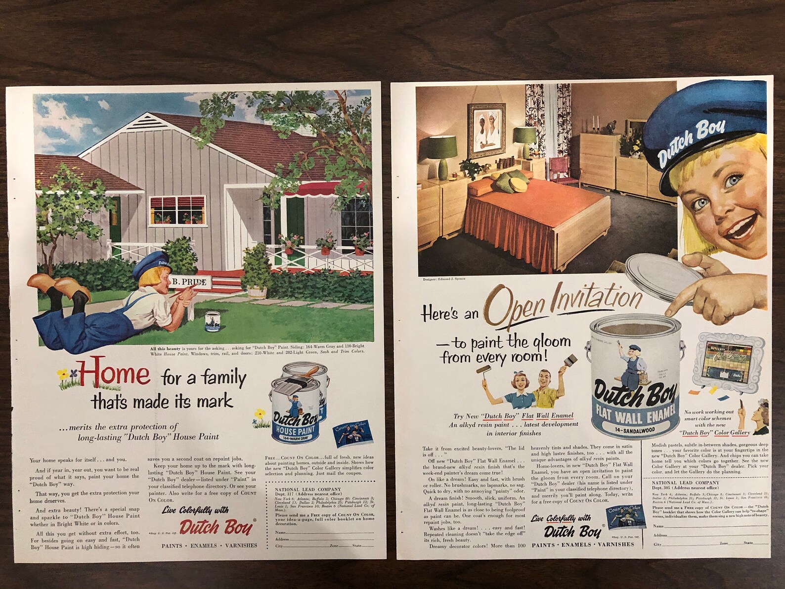 Dutch Boy Paint 1950s Original Magazine Print Ad Advertisemen - Etsy