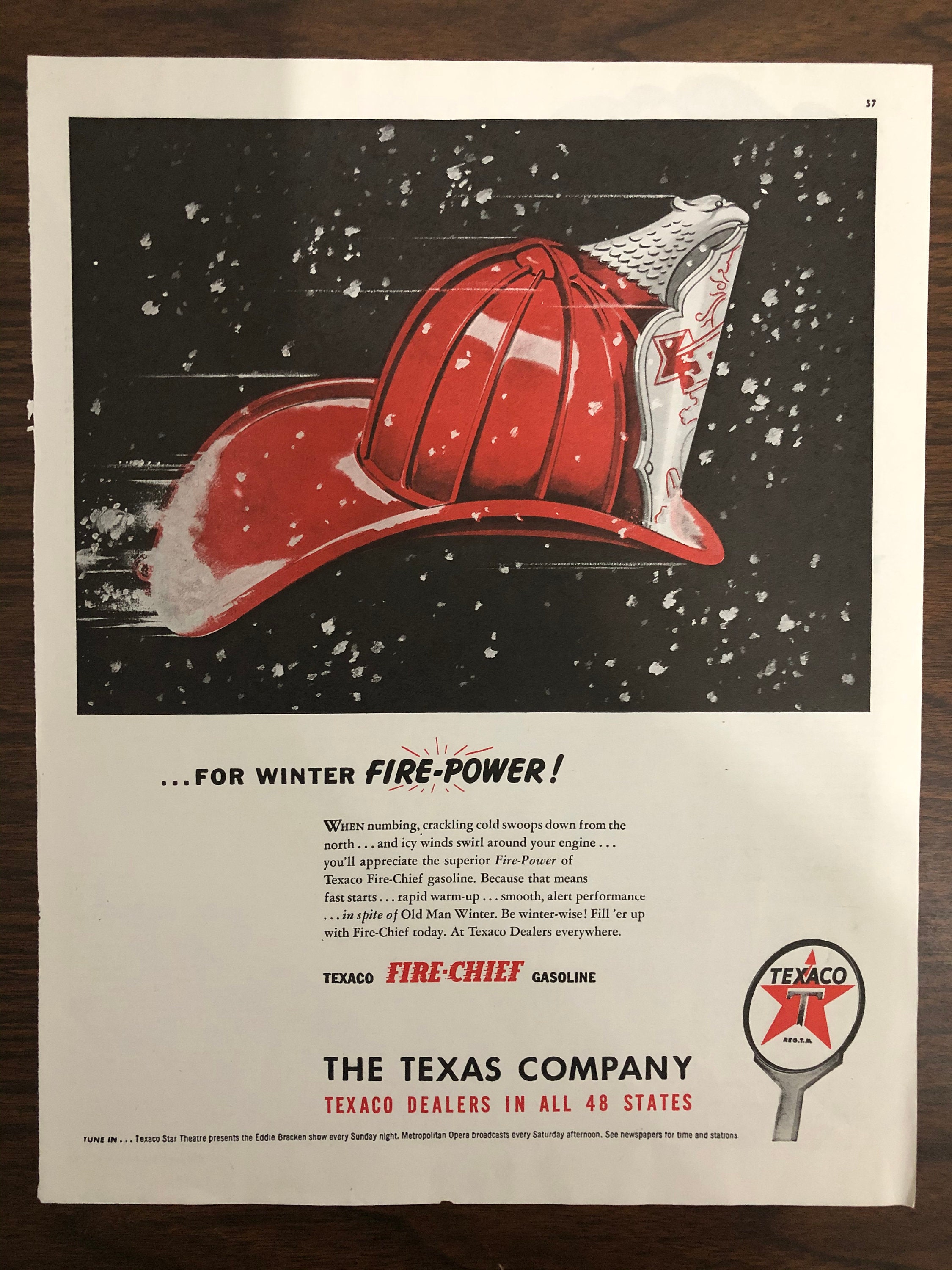 Texaco 1940s Original Magazine Print Ad Advertisemen 2 - Etsy España